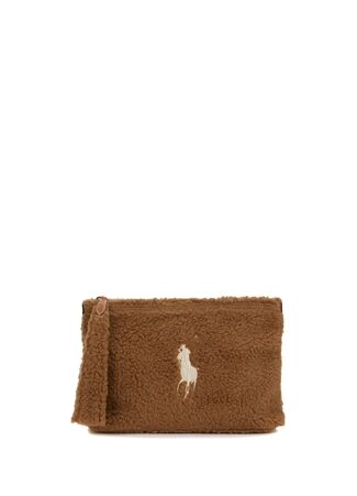 Polo Ralph Lauren Kadın Bej Logolu El Çantası EU