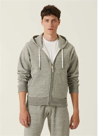 Tom Ford Erkek Gri Kapüşonlu Sweatshirt 48 IT