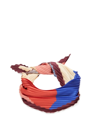 Beymen Hediye Kadın Colorblocked Pliseli Fular Mavi EU Beymen Hediye Kadın Colorblocked Pliseli Fular Mavi EU