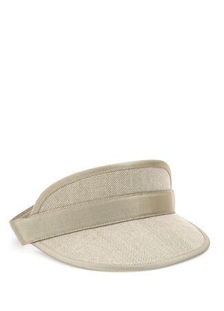 Inverni Kadın Bej Kanvas Şapka Gri EU