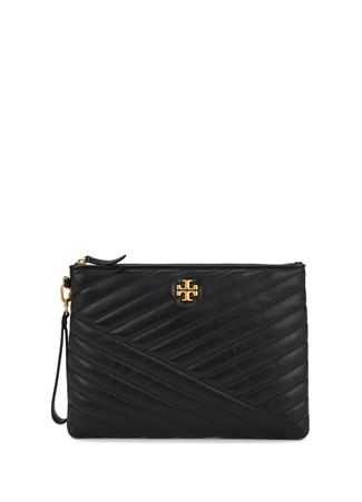 Tory Burch Kadın Siyah Logo Detaylı Deri El Portföyü EU Tory Burch Kadın Siyah Logo Detaylı Deri El Portföyü EU