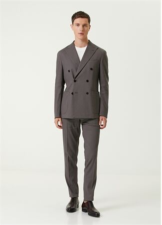 Palzileri Lab Erkek Kahverengi Keten Takım Elbise 50 IT