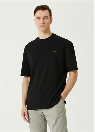 Zegna Erkek Siyah Logo Detaylı T-shirt 54 IT