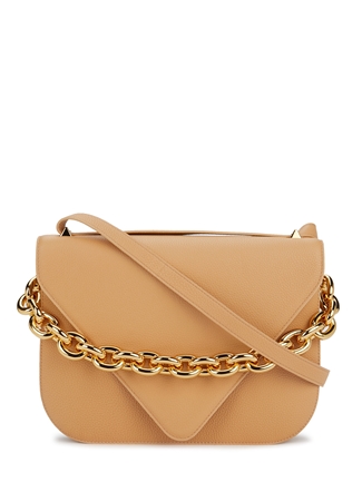 Bottega Veneta Kadın Mount Bej Deri Omuz Çantası EU Bottega Veneta Kadın Mount Bej Deri Omuz Çantası EU