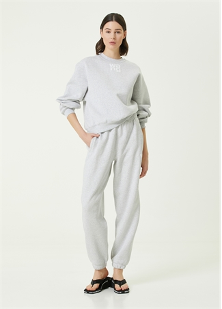T by Alexander Wang Kadın Gri Logolu Eşofman Altı XS EU T by Alexander Wang Kadın Gri Logolu Eşofman Altı XS EU