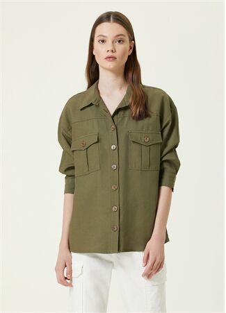 Network Kadın GÖMLEK Haki XS EU