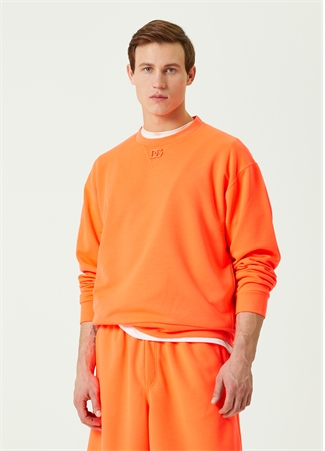 Dolce&Gabbana Erkek Turuncu Bisiklet Yaka Logolu Sweatshirt 44 IT Dolce&Gabbana Erkek Turuncu Bisiklet Yaka Logolu Sweatshirt 44 IT