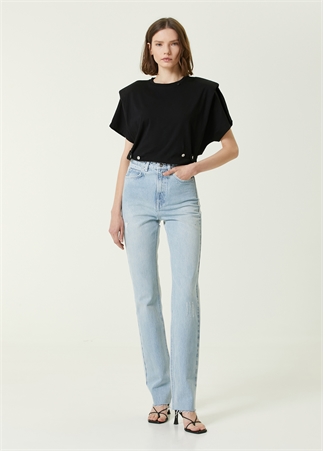 Lol Kadın Neva Mavi Boru Paça Jean Pantolon 32 US Lol Kadın Neva Mavi Boru Paça Jean Pantolon 32 US