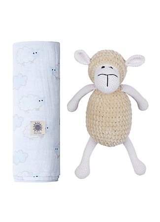 Any & Many Çocuk Organik Pamuk Müslin Örtü Ve Oyuncak Seti EU Any & Many Çocuk Organik Pamuk Müslin Örtü Ve Oyuncak Seti EU