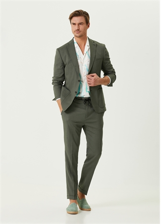 Network Erkek Jogger Fit Haki Keten Pantolon 46 Eu