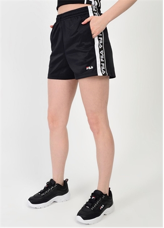Fila Kadın Siyah Beyaz Şerit Logolu Mini Şort XS EU Fila Kadın Siyah Beyaz Şerit Logolu Mini Şort XS EU