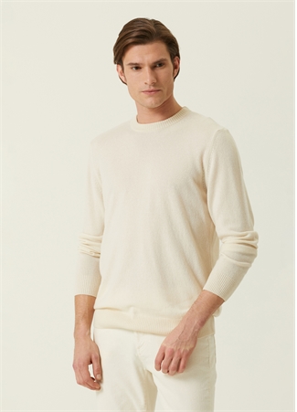 Network Erkek Slim Fit Ekru Kaşmir Kazak Bej M Eu Network Erkek Slim Fit Ekru Kaşmir Kazak Bej M Eu