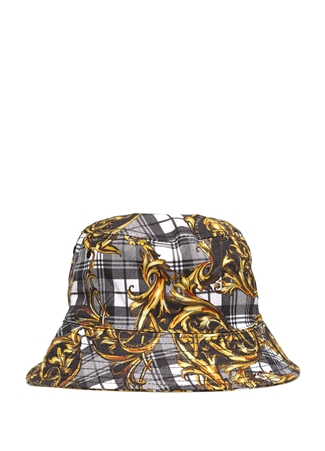 Versace Jeans Couture Kadın Ekose Desenli Bucket Şapka Pembe S EU