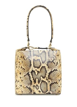 Rejina Pyo Kadın Lucie Gri Desenli Deri Omuz Çantası EU