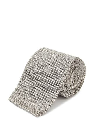 Palzileri Lab Erkek Bej Dokulu İpek Kravat Kahverengi EU