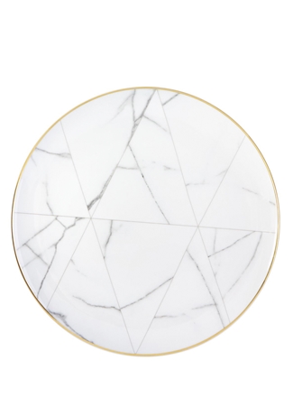 Vista Alegre Atlantis Carrara Beyaz Porselen Yemek Tabağı Siyah Vista Alegre Atlantis Carrara Beyaz Porselen Yemek Tabağı Siyah