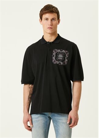 Etro Erkek Siyah Polo Yaka T-shirt S EU