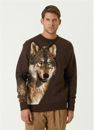 Etro Erkek Kahverengi Kurt Detaylı Kazak XL EU Etro Erkek Kahverengi Kurt Detaylı Kazak XL EU