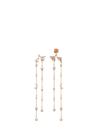 Bee Goddess Kadın Sirius Star Pırlantalı Altın Rengi Küpe Pembe EU Bee Goddess Kadın Sirius Star Pırlantalı Altın Rengi Küpe Pembe EU