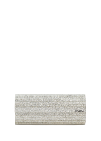 Jimmy Choo Kadın Sweetie Şampanya Parlak Dokulu El Çantası Altın Rengi EU