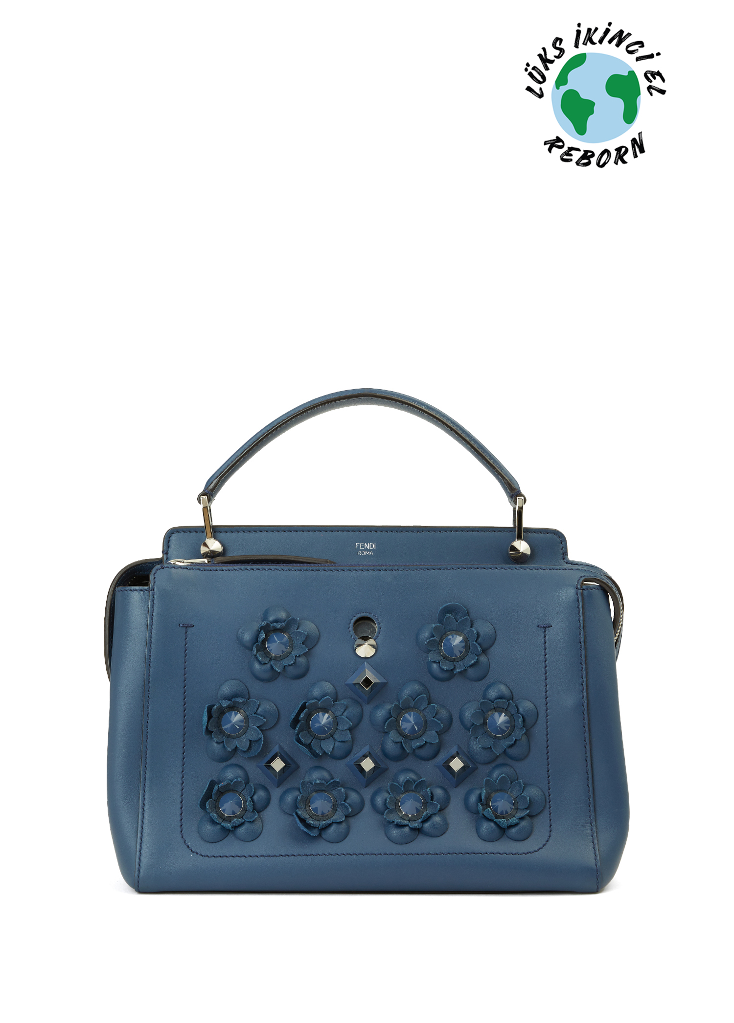 Beymen Reborn - Fendi Flowerland Dotcom Çanta - Lacivert