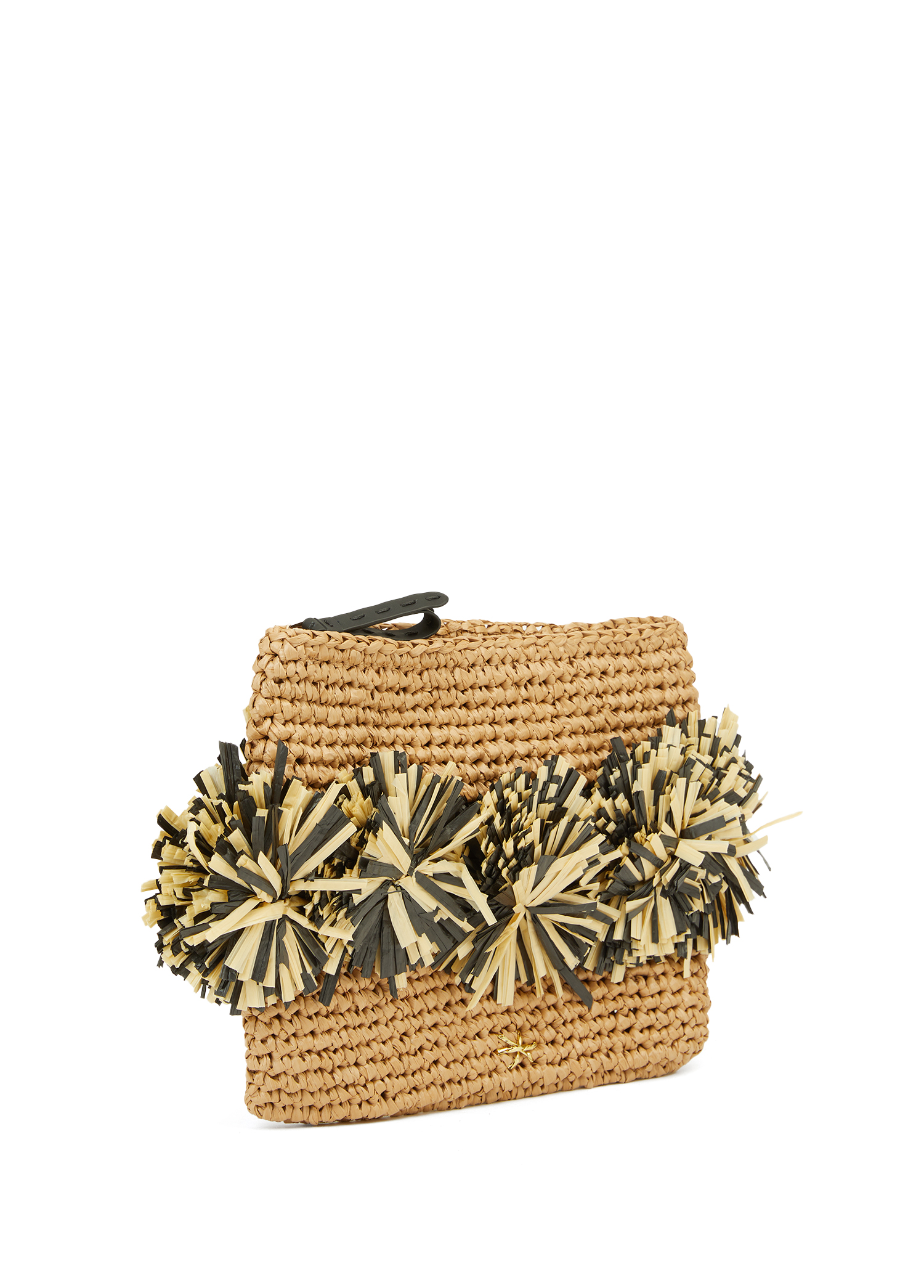 Mehry Mu Siyah-Naturel Kadın Terra Pompom Siyah Naturel Rafya Plaj ...