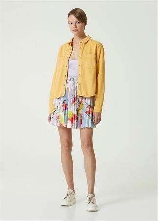 Beymen Club Kadın Colorblocked Leke Desenli Mini Etek 36