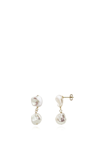Lulu Jewelery Kadın Tatlı Su İncisi Detaylı Gümüş Rengi Küpe Beyaz EU Lulu Jewelery Kadın Tatlı Su İncisi Detaylı Gümüş Rengi Küpe Beyaz EU