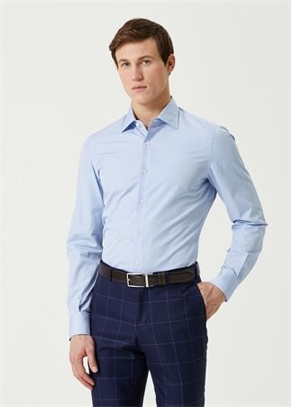 Isaia Erkek Mavi Gömlek 39 IT