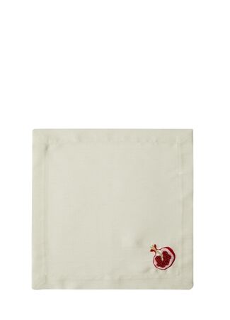 Haan Krem Nar Nakışlı Peçete Bej