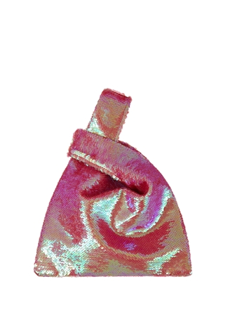 Jimba Kadın Ariel Pembe Payetli Abiye Çanta Eu