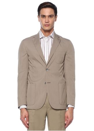 Corneliani Id Erkek Bej Kelebek Yaka Ceket 48 IT