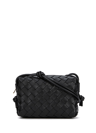 Bottega Veneta Kadın Loop Siyah Deri Çanta EU Bottega Veneta Kadın Loop Siyah Deri Çanta EU