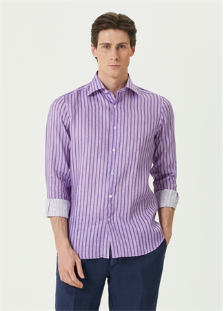 Fray Erkek Gömlek Mor 39 It