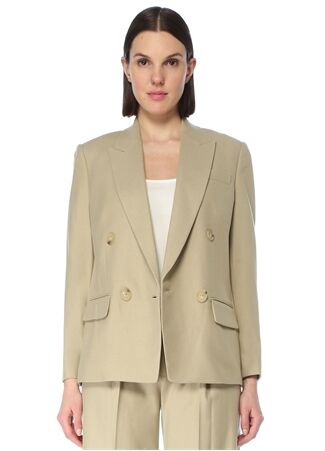 Vince Kadın Bej Kruvaze Yaka Ceket 2 US