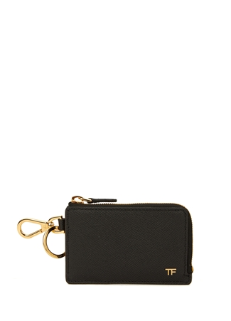 Tom Ford Erkek Siyah Logolu Deri Anahtarlık EU Tom Ford Erkek Siyah Logolu Deri Anahtarlık EU