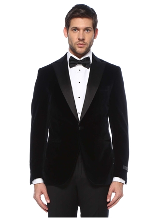 Pal Zileri Erkek Lacivert Kırlangıç Yaka Dokulu Ceket 46 IT