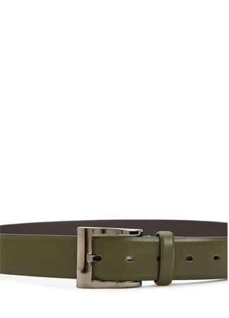 Palzileri Lab Erkek Haki Deri Kemer Yeşil 95 Eu