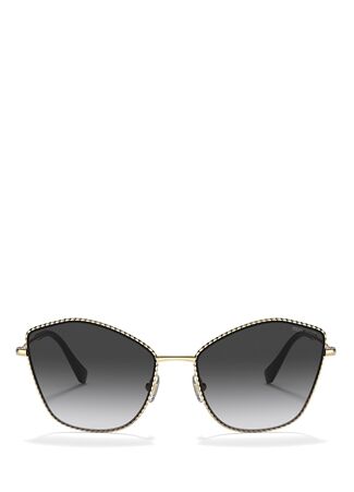 Miu Kadın Gold Çerçeve Detaylı Güneş Gözlüğü Altın Rengi 60 EU