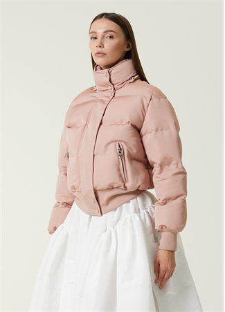 Alexander McQueen Kadın Pembe Kapüşonlu Logolu Puff Mont 40 IT Alexander McQueen Kadın Pembe Kapüşonlu Logolu Puff Mont 40 IT