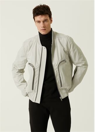 Rick Owens Erkek Beyaz Cep Detaylı Mont 52 IT