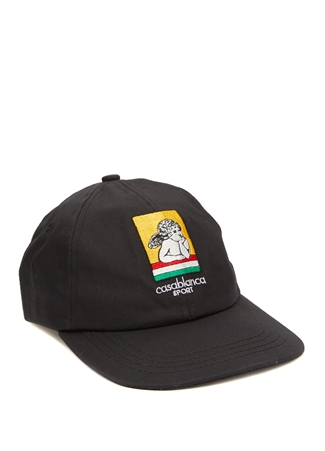 Casablanca Erkek Cherub Siyah Logolu Şapka EU Casablanca Erkek Cherub Siyah Logolu Şapka EU