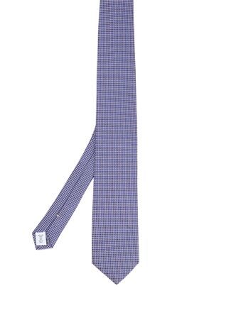 Eton Erkek Mavi Desenli İpek Kravat EU