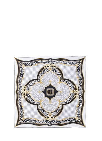 Beymen Kadın Siyah Sarı Logolu 90x90 cm Saten İpek Eşarp EU Beymen Kadın Siyah Sarı Logolu 90x90 cm Saten İpek Eşarp EU