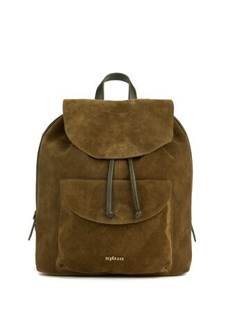 Divarese Kadın Haki Süet Sırt Çantası EU