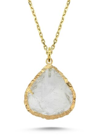 Crush Kadın Uç Detaylı Altın Rengi Kolye EU