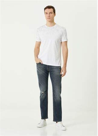 Palzileri Lab Erkek Lacivert Yıpratma Detaylı Jean Pantolon 48 IT