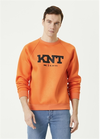 Knt Erkek Turuncu Logo Detaylı Sweatshirt M EU Knt Erkek Turuncu Logo Detaylı Sweatshirt M EU