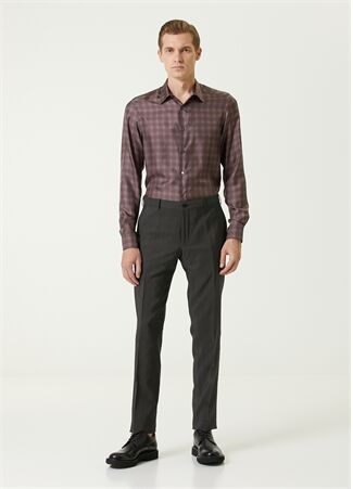 Palzileri Lab Erkek Siyah Normal Bel Yün Pantolon 50 IT