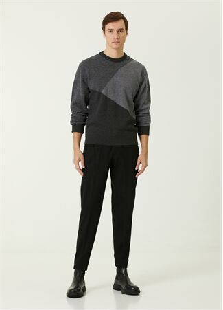 Zegna Erkek Siyah Yün Pantolon 52 IT